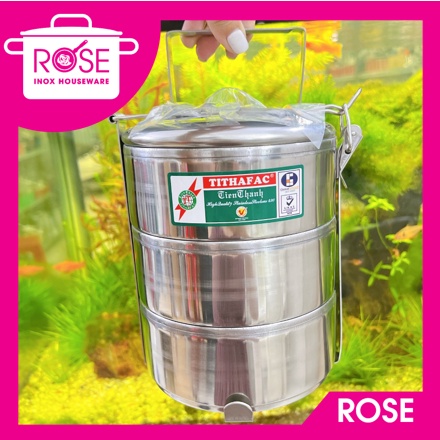 Camen inox TiThafac - Hộp đựng cơm Inox không gỉ 3 ngăn có nắp đậy và ...