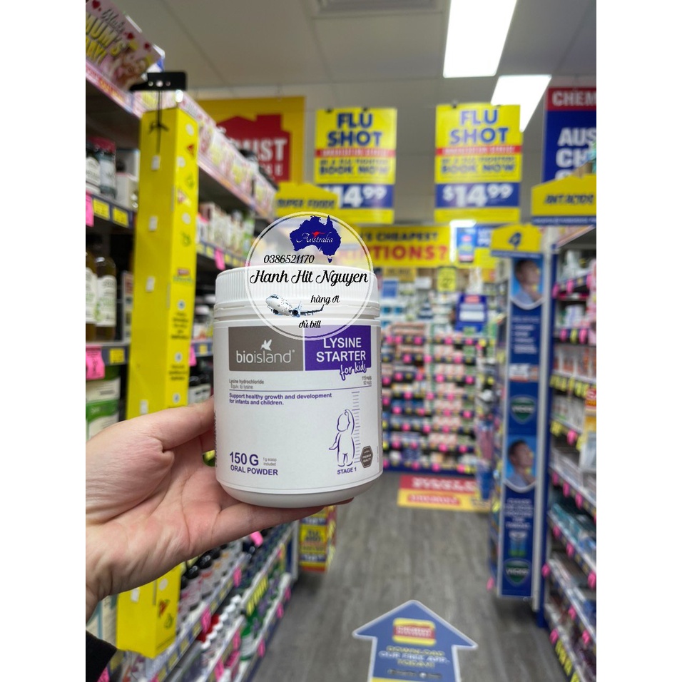 Lysine bột tăng chiều cao cho bé từ 4 tháng-6 tuổi 150g của Úc- ĐỦ BILL ...