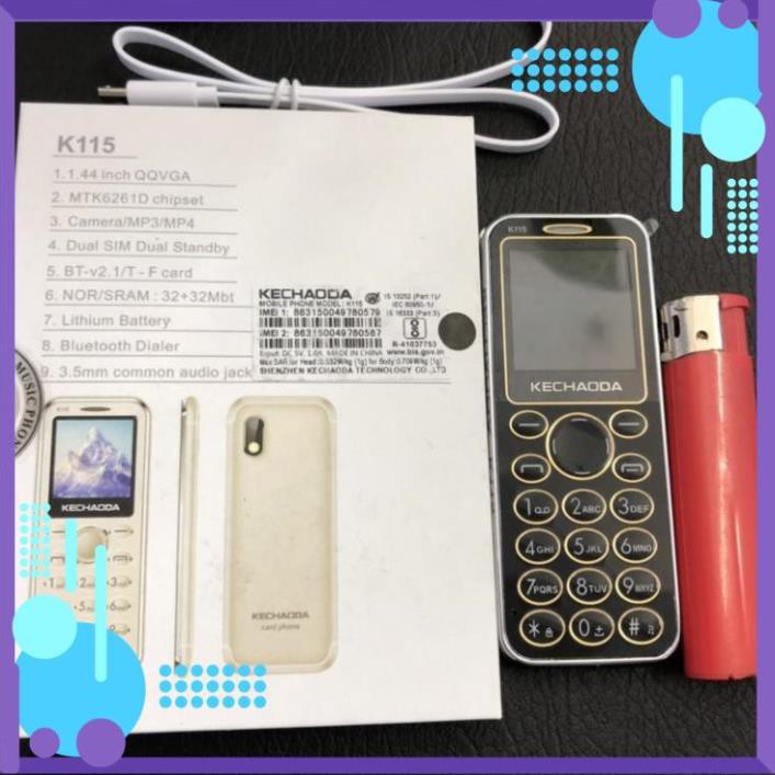 Điện thoại Kechaoda K115 mini kiêm tai nghe bluetooth 3 sóng siêu mỏng ...