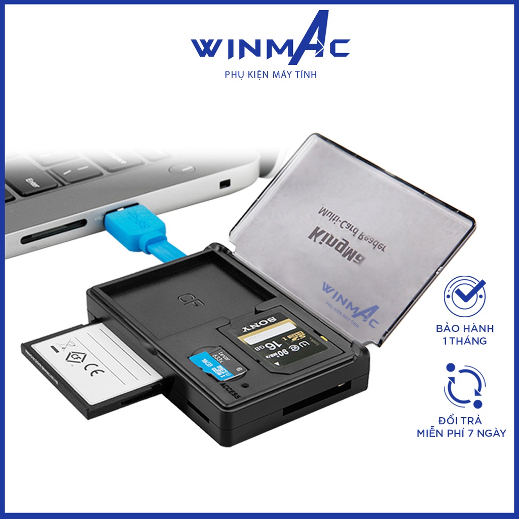 Đầu đọc thẻ nhớ Kingma 3.0 hàng chính hãng - đầu lọc thẻ SD / Micro SD / CF Tích hợp hộp đựng ...