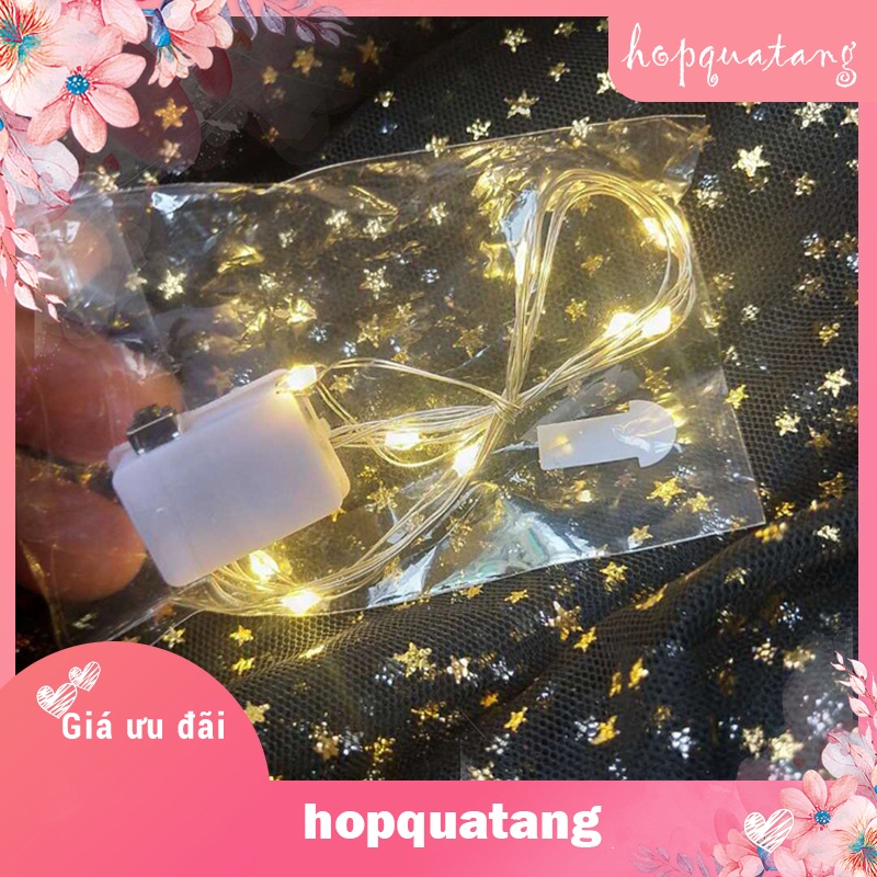 Dây đèn led trang trí fairylight đom đóm có sẵn pin 1m 2m | Shopee Việt Nam