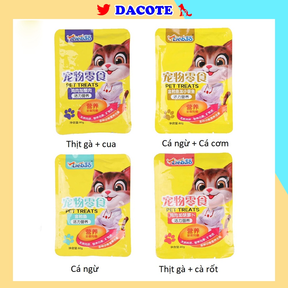 Pate cho mèo Liebao 80g phân loại vị phong phú nhiều dinh dưỡng ...