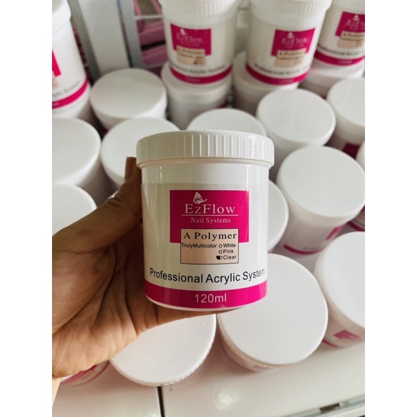 Bột đắp móng Ezflow 120ml chính hãng.đủ 3 màu white,Pink,Clear. | Shopee Việt Nam