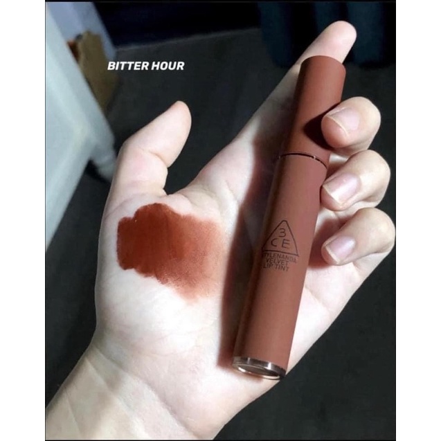 Son kem 3CE velvet lip tint #Bitter Hour #nâu ca cao đậm | Shopee Việt Nam