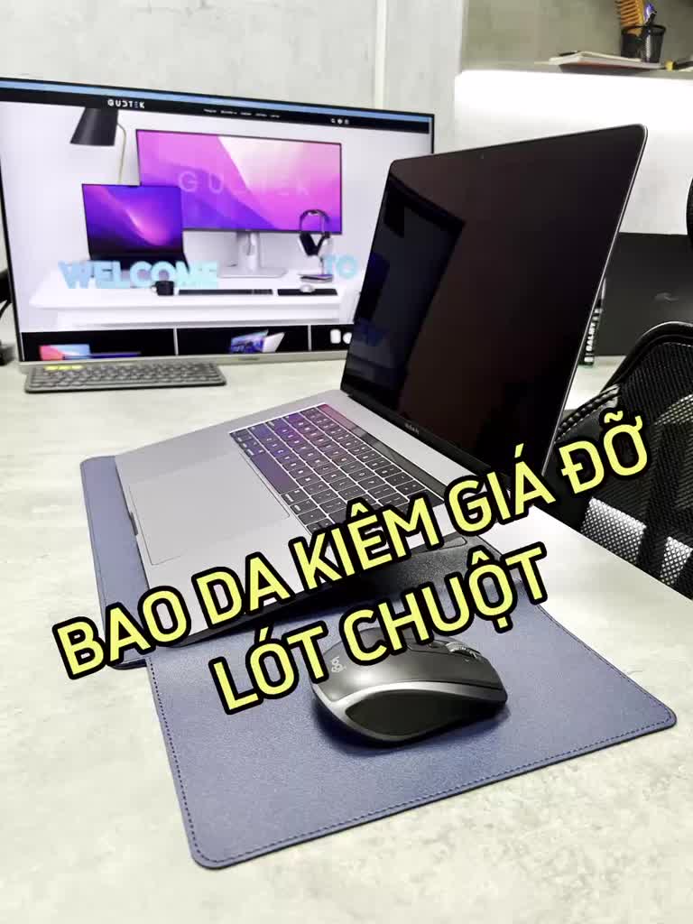 Bao Da Macbook Đa Năng, Bao Da Laptop Kiêm Giá Đỡ, Lót Chuột | Shopee ...