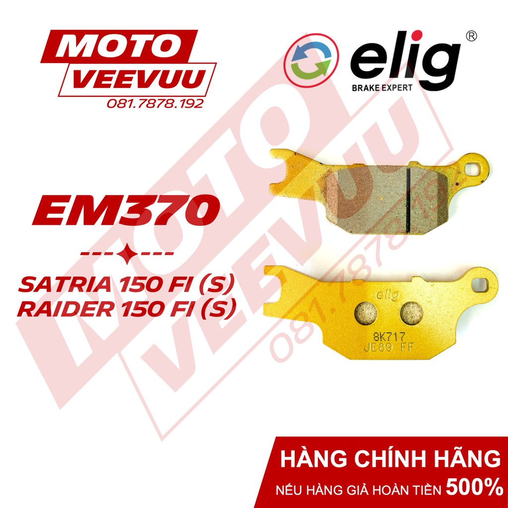 [MTVV] Bố thắng dĩa, má phanh dĩa ELIG EM370 Dùng cho Satria 150 FI ...