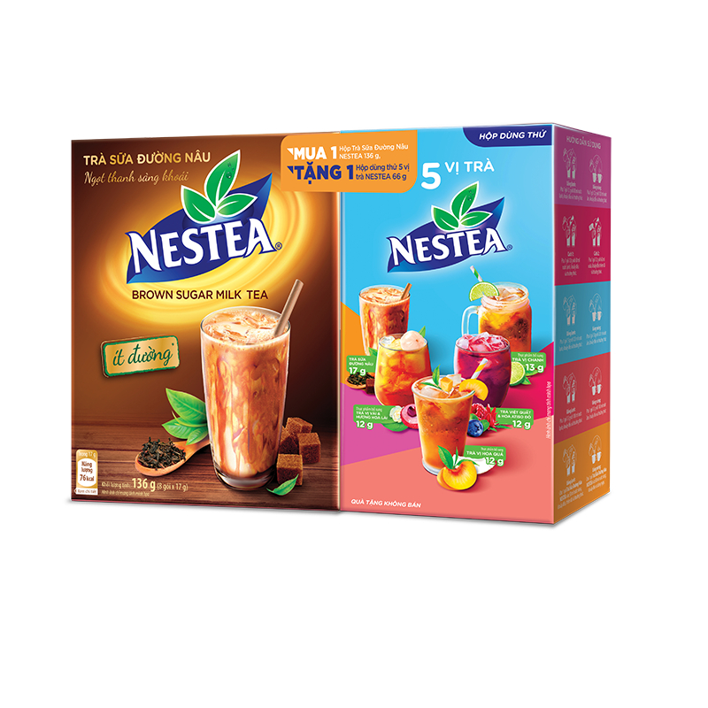 Trà sữa đường nâu NESTEA (8 gói x17g) | Shopee Việt Nam