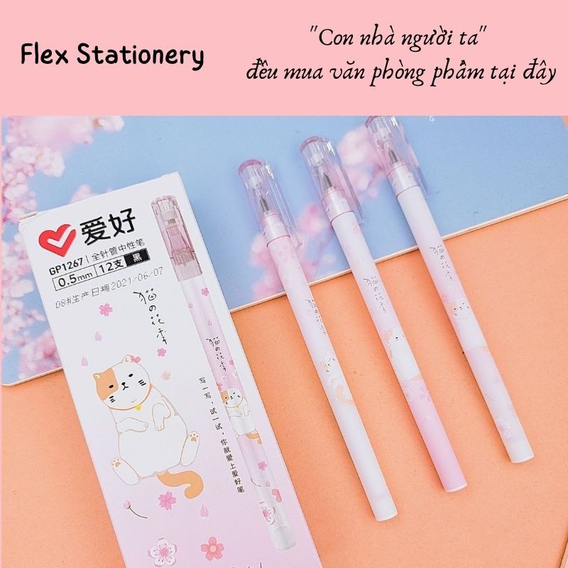 [HÀNG XỊN] BÚT DẦU AIHAO, BÚT TRUNG TÍNH AIHAO NGÒI 0.5MM HỌA TIẾT DỄ ...