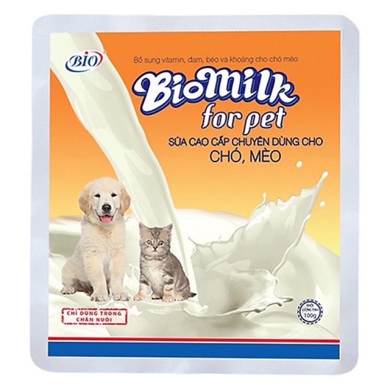 Sữa BIO MILK , Q8 dành cho chó mèo gói 100gram | Shopee Việt Nam