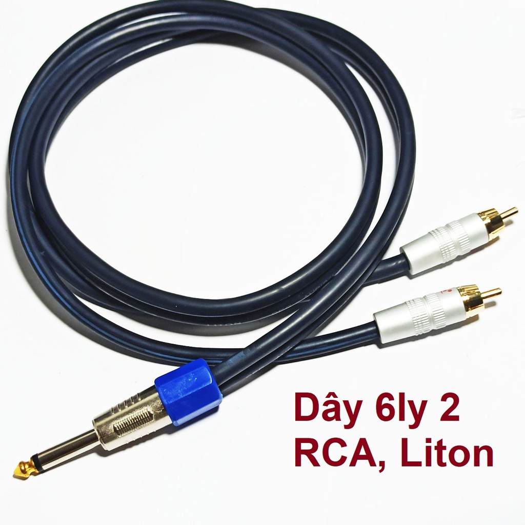 Dây 6ly ra 2 đầu RCA dài 2m dây Liton | Shopee Việt Nam
