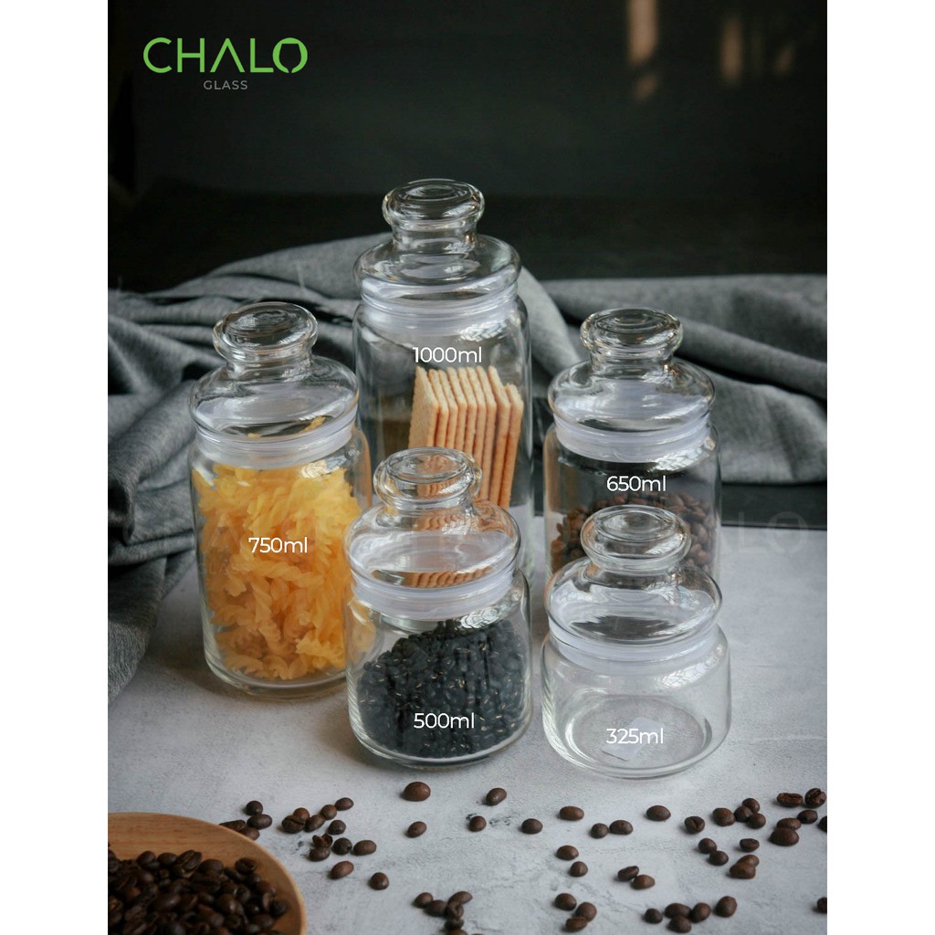 [CHAILO] Hũ thủy tinh Ocean Pop nắp thủy tinh 500ml | Shopee Việt Nam