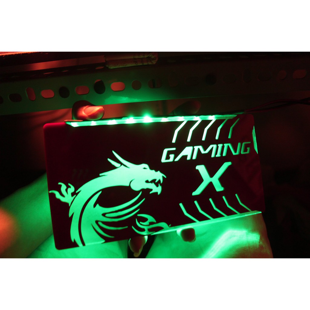 Backplate MSI GTX 1050Ti - RGB LED (Cắt lazer) | Shopee Việt Nam