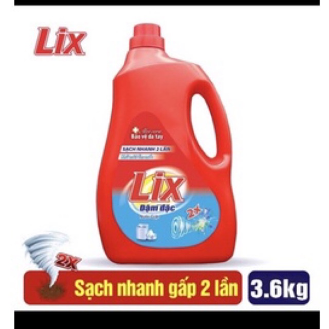 Nước Giặt xả- Lix can 3kg6 đậm đặt -thơm hương hoa | Shopee Việt Nam