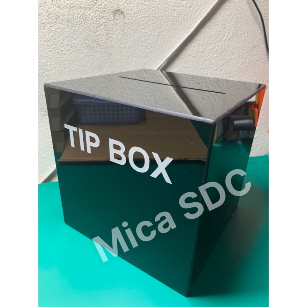 Thùng Tip Box - Hộp đựng tip hộp đựng tiền tip - Tip Box mica kèm ổ ...