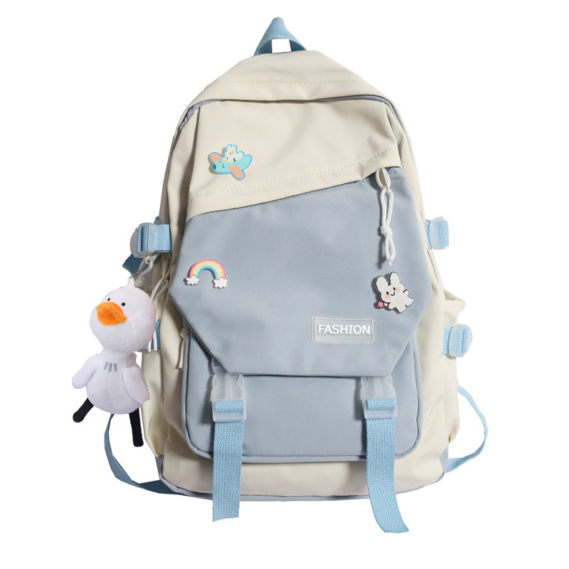 Balo Fashion chất vải chống thấm phối màu thời trang tặng sticker và ...