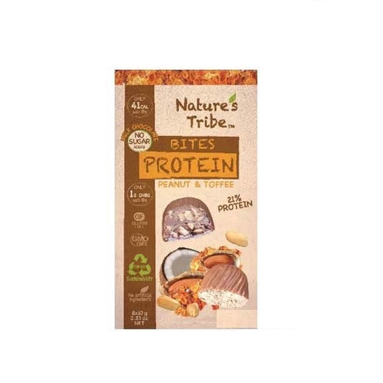 Socola sữa giàu đạm đậu phộng và kẹo bơ cứng không thêm đường hiệu Nature’s Tribe 80g | Shopee ...