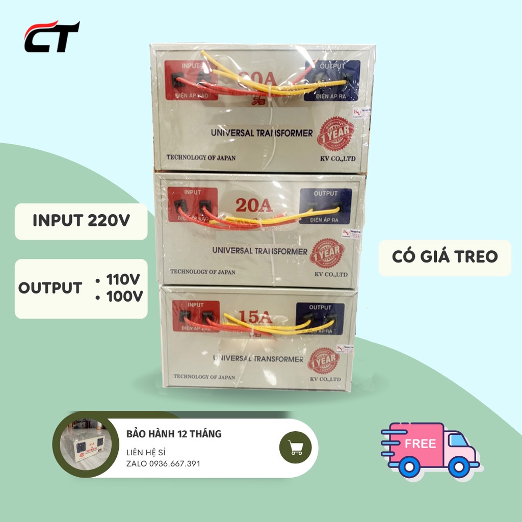 Biến áp 220V ra 110v RA DÂY công suất 1.5-2-3KVA 220v BIẾN ÁP 100V RA 220V SIMBAS | Shopee Việt Nam