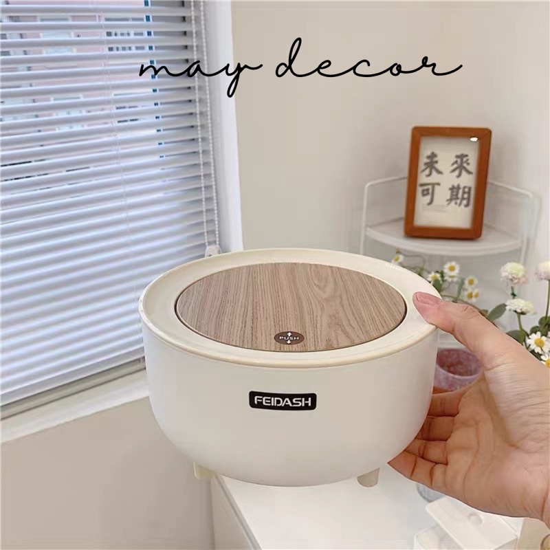 Thùng rác để bàn thông minh, thùng rác decor | Shopee Việt Nam