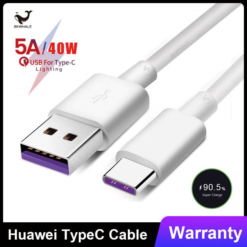 Cáp nhanh BKWHALE Bộ sạc cáp siêu sạc Huawei Type C 5A cho Huawei P20 ...