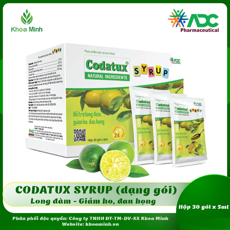 CODATUX SIRUP HỖ TRỢ GIẢM HO, GIẢM ĐAU HỌNG, GIÚP LONG ĐÀM | Shopee ...