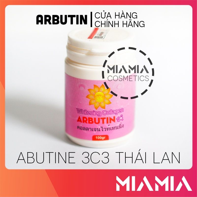 Kích Trắng Abutine 3C3 Thái Lan - Kích Trắng Arbutin Hủ Màu Hồng 100g ...