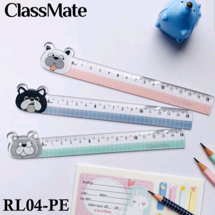 Thước kẻ 15cm ClassMate Pets RL04-PE- Chính hãng | Shopee Việt Nam