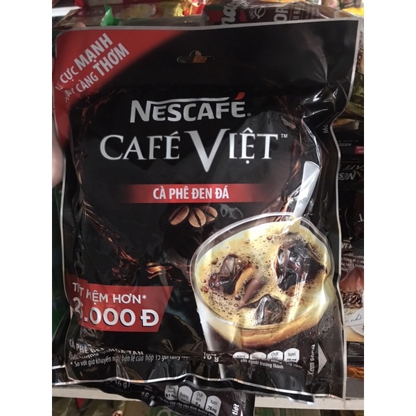 cà phê đen hoà tan nescafé café việt bịch 560g(35 gói x16g) | Shopee ...