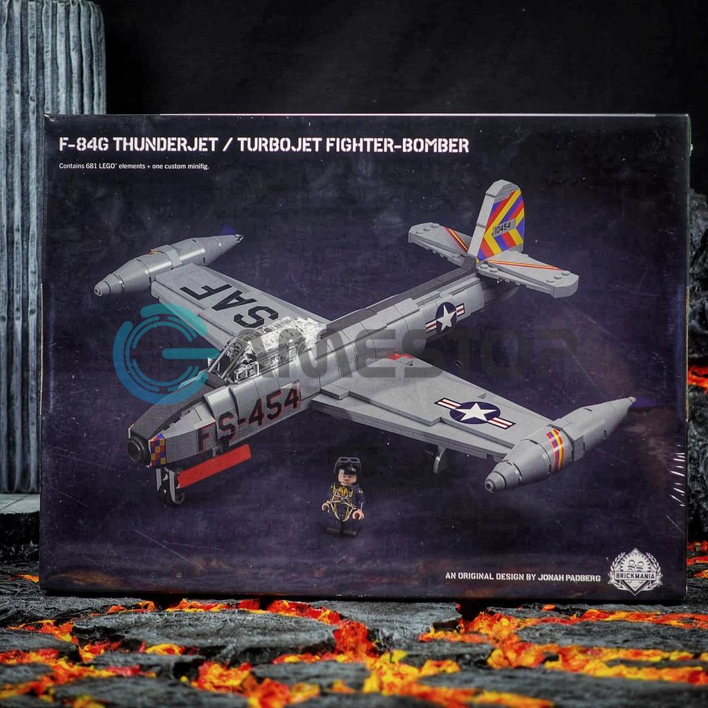 Mô hình Lego F 84G Thunderjet Turbojet Fighter Bomber Brickmania Mô ...