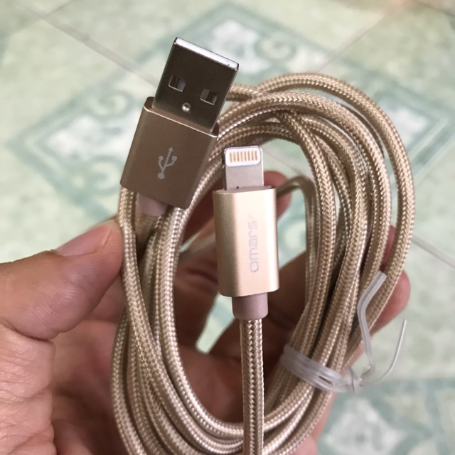 Cáp Lightning MFI 2m Omars OMLC060P Gold (ĐÃ QUA SỬ DỤNG) | Shopee Việt Nam