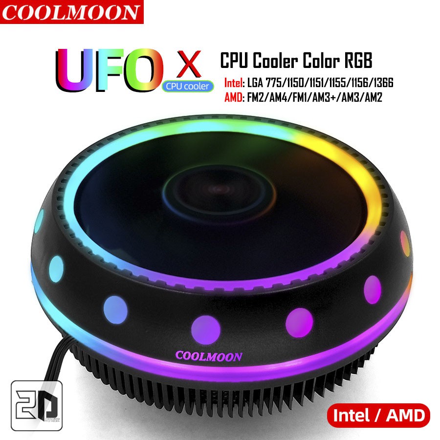 Tản nhiệt CPU Coolmon UFO-X LED RGB tự động | Shopee Việt Nam