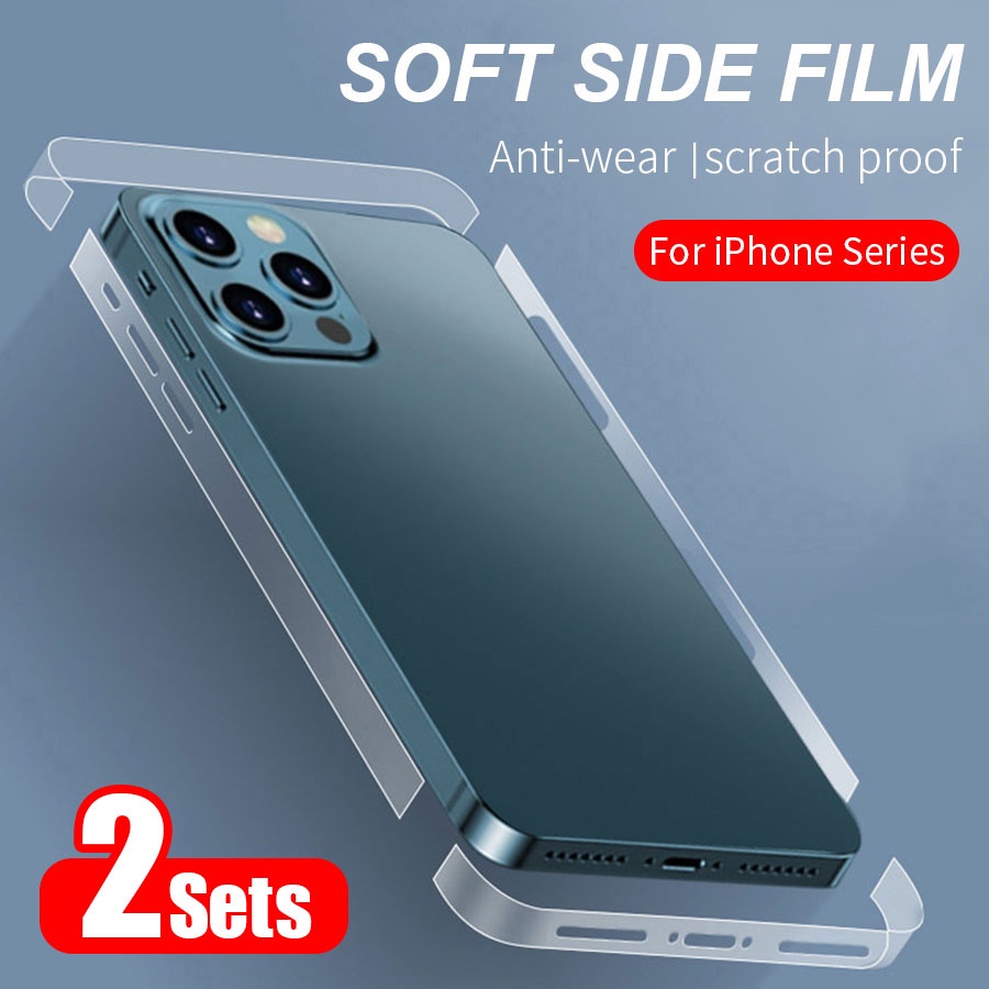 Set 2 Miếng Dán Khung Trong Suốt Chống Trầy Cho for iPhone 15 11 12 13 14 mini Pro Max Plus ...