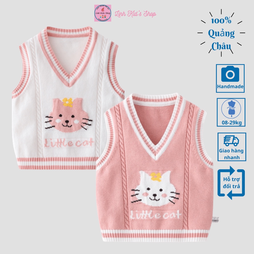 Áo gile len cho bé gái từ 8-29kg | Shopee Việt Nam