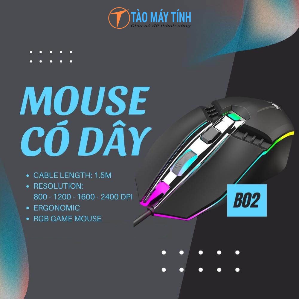 Chuột máy tính có dây B02 - RGB Game Mouse B02 | Shopee Việt Nam