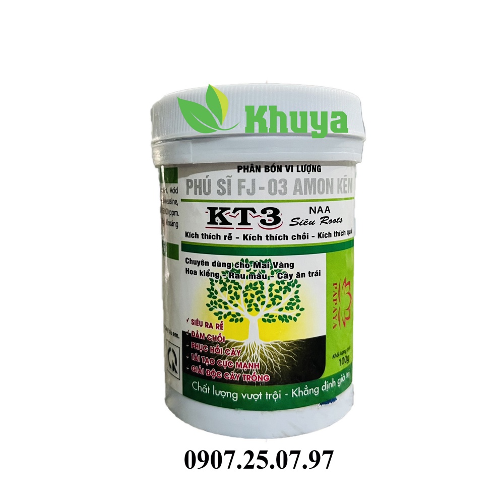 Phân bón vi lượng KT3 Siêu Roots NAA hộp 100gr Kích rễ - Kích chồi ...