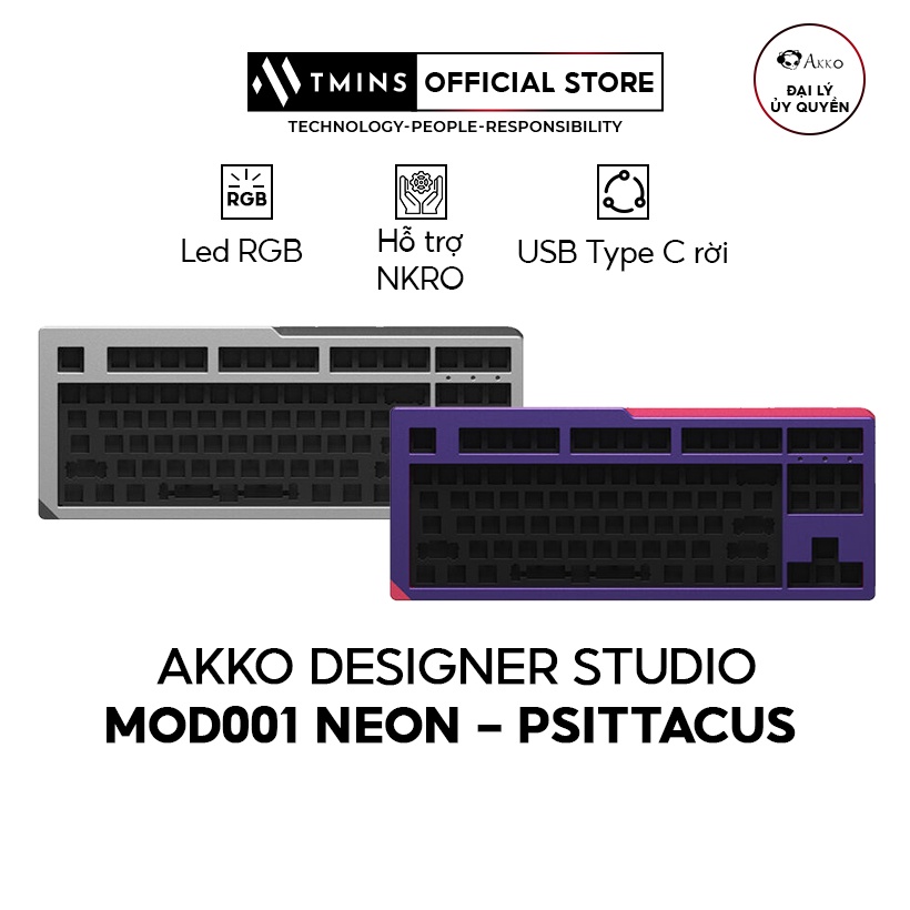 Kit bàn phím cơ AKKO Designer Studio MOD001 Psittacus,NEON - (Hotswap 5 ...