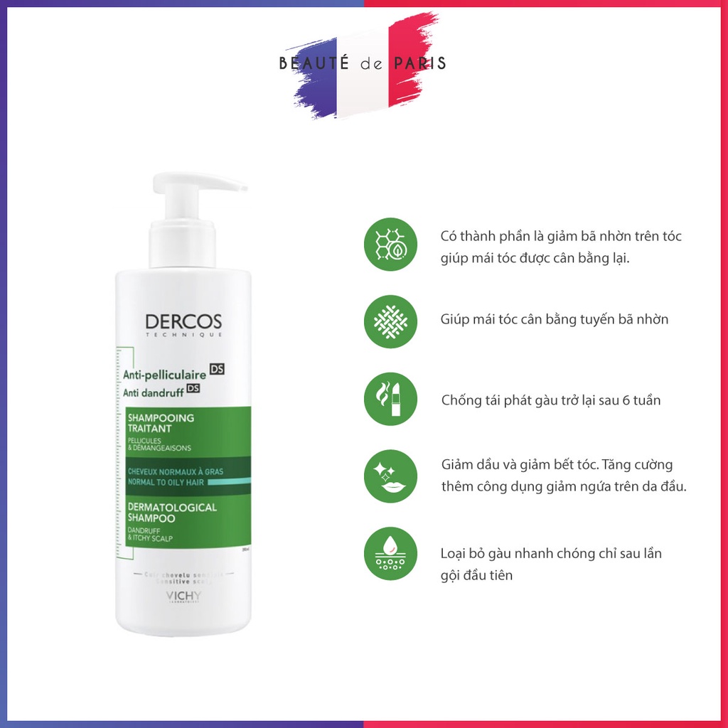 Dầu Gội Giảm Gàu Vichy Dercos Anti - Pelliculaire Anti Dandruff ...