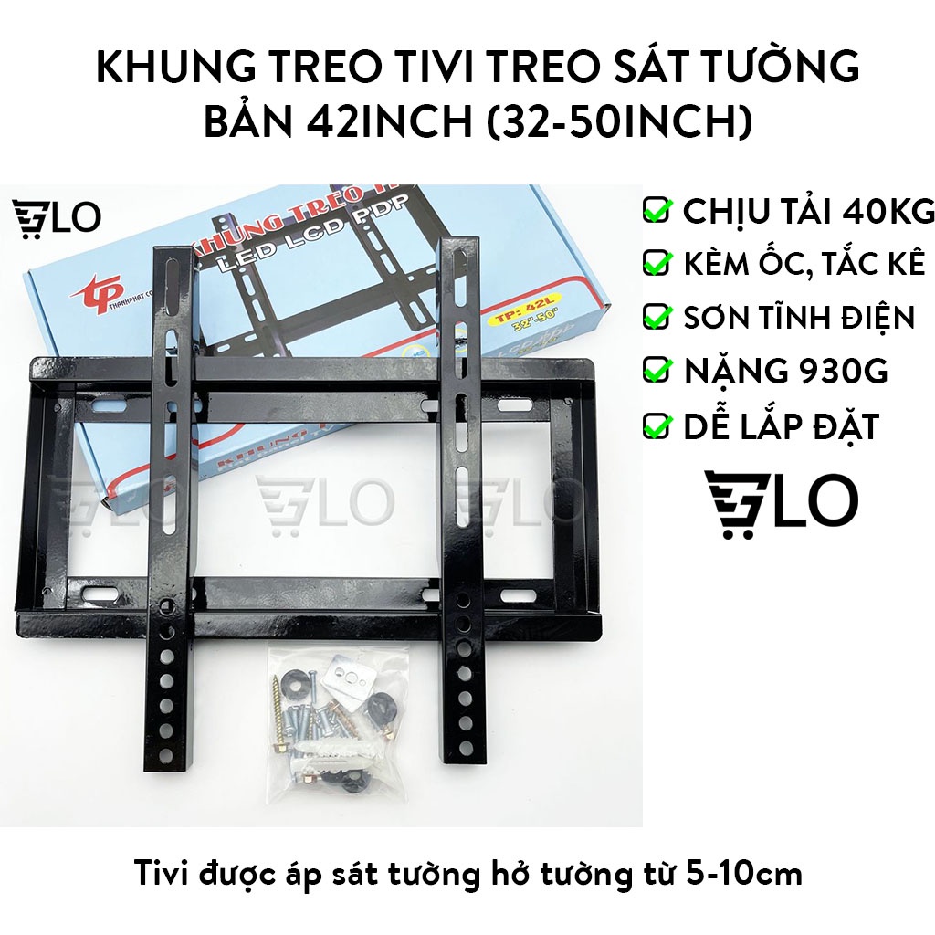 Khung Treo Tivi Thẳng Treo Sát Tường Bản 42inch (32-50inch) | Shopee Việt Nam