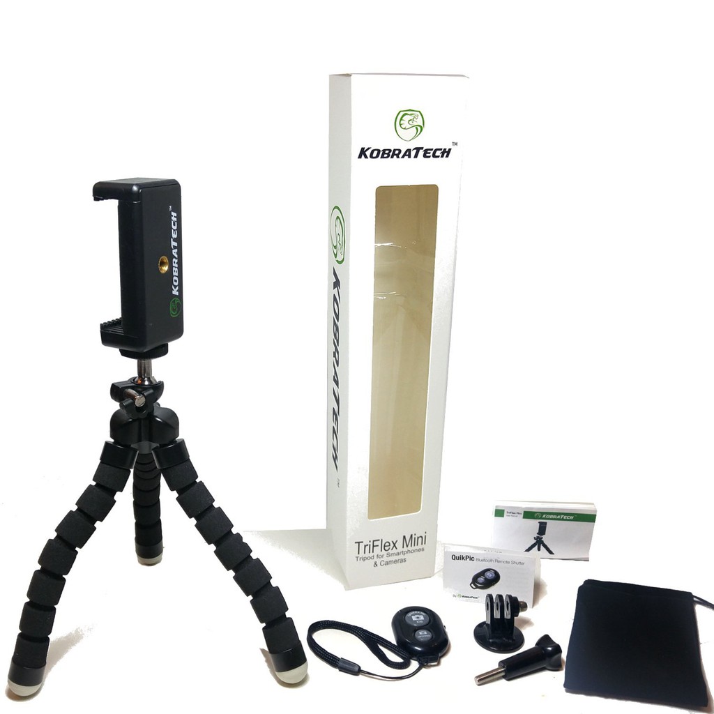 Tripod mini đa năng cho điện thoại và máy ảnh Kobra Tech - Triflex Mini bao gồm remote chụp hình ...