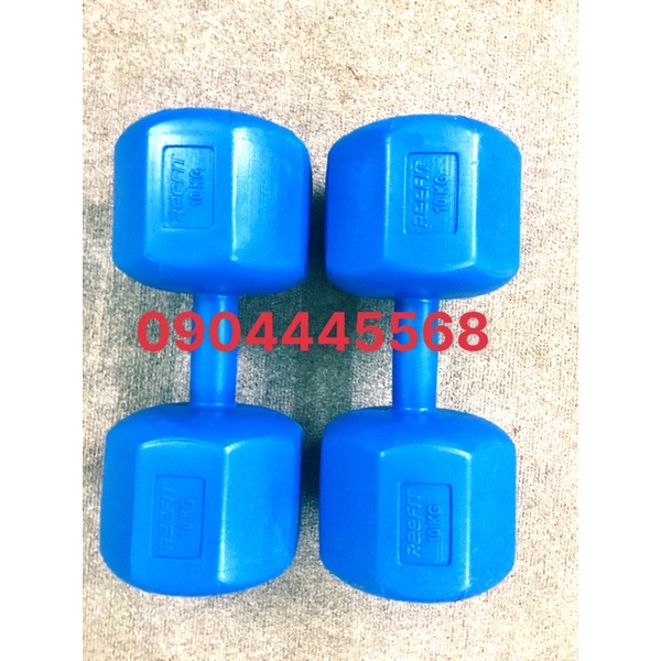 (Độc quyền) Tạ tay và Vỏ tạ nhựa bát giác loại 3kg, 5kg, 8kg, 10kg, 12kg mẫu mới đã nhồi vỏ dày ...