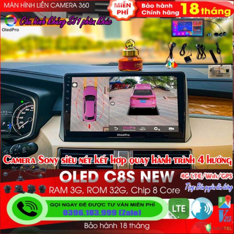 Màn hình android OLED C8S liền cam 360 New theo xe Forte 2009- 2014 Đh ...