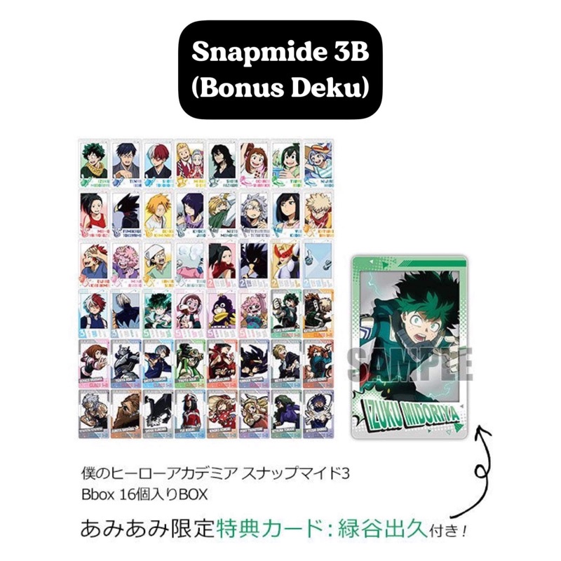 [Nekonii] Snapmide MHA My hero Academia Ver 1, 2, 3A, 3B, 4A | Shopee ...
