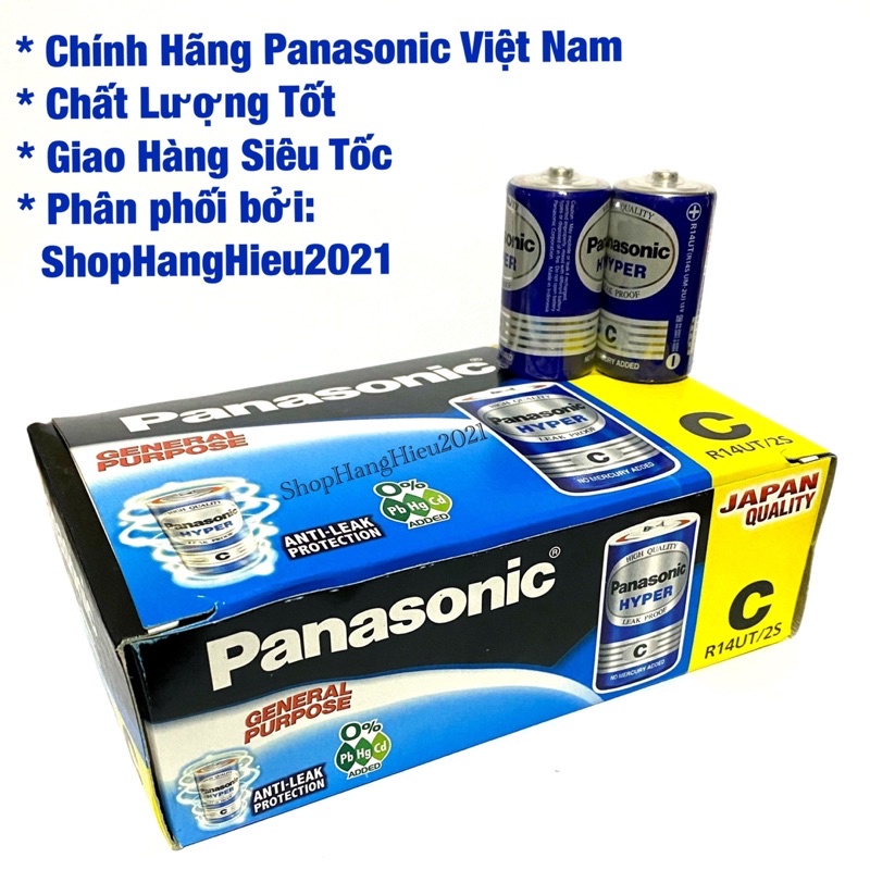 Hộp 24 Viên Pin Trung Panasonic R14UT/2S Hàng Chính Hãng Made in ...