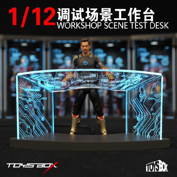 Mô hình bàn làm việc 1/12 Workshop Scene Test Desk Toysbox Tony Stark ...