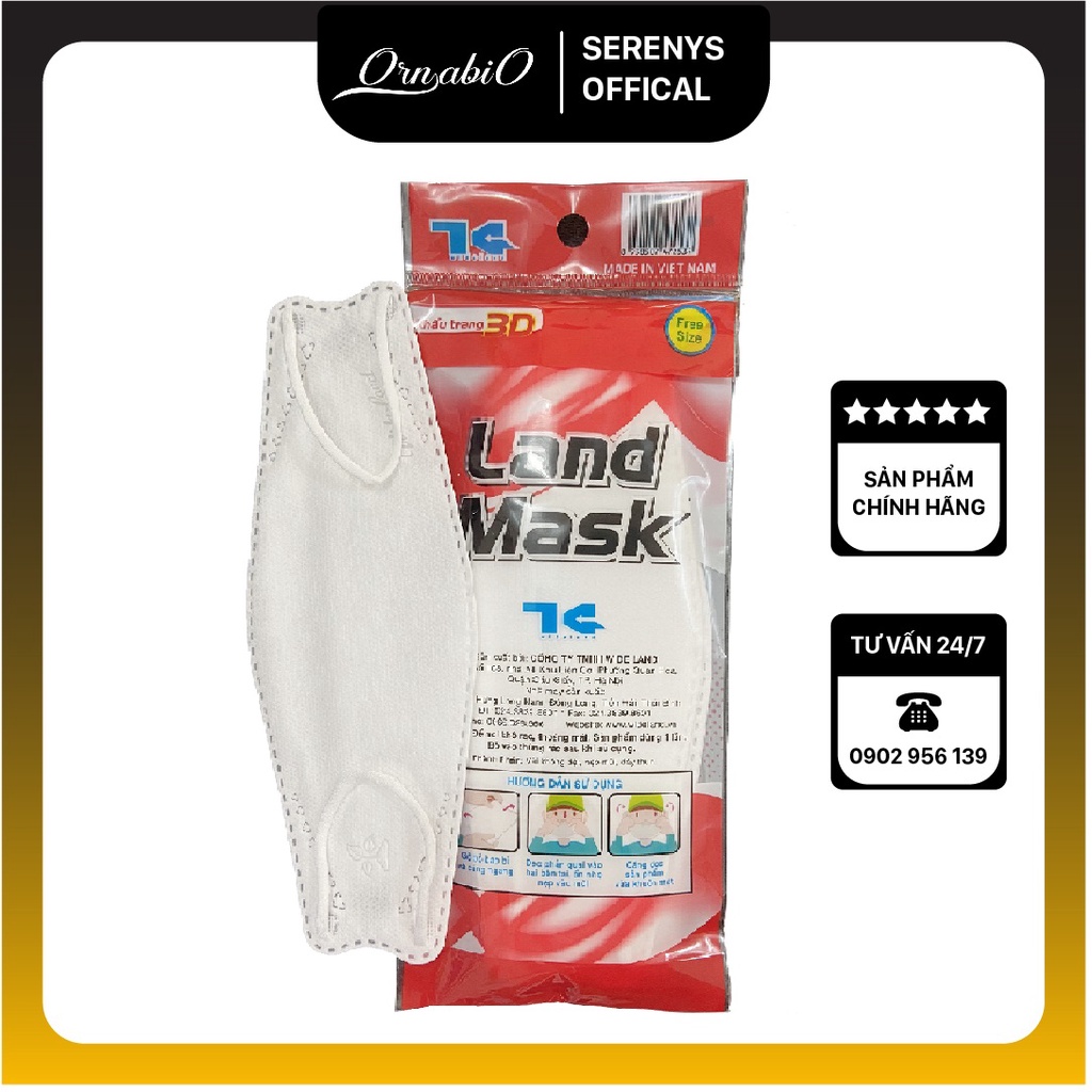 Khẩu trang 3d land mask chống vi khuẩn gói 6 cái - HÀNG CHÍNH HÃNG ...
