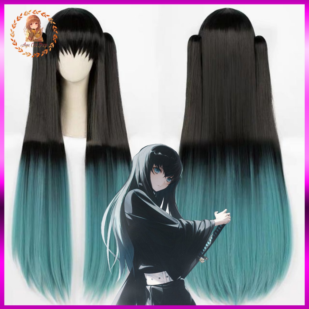 [Có sẵn] Wig/tóc giả cosplay Muichirou Tokito Hà Trụ kimetsu no yaiba ...