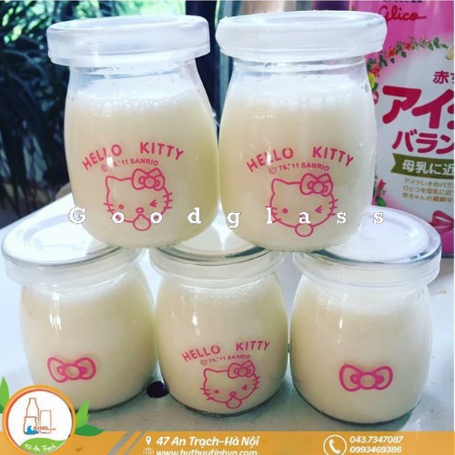 Bộ 12 hũ thủy tinh đựng caramen sữa chua Hello Kitty 100ML | Shopee ...