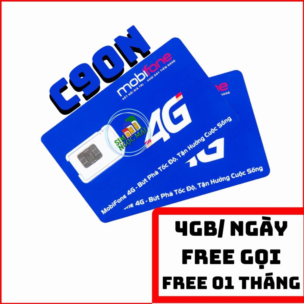 Sim 4G Mobifone C90N - FV119 Free Tháng Đầu - 4GB/NGÀY - 120GB DATA TỐC ...