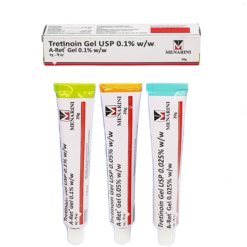 Tretinoin Aret Gel Usp 0.025%-0.05%-0.1% Gel giảm mụn, chống lão hóa ...