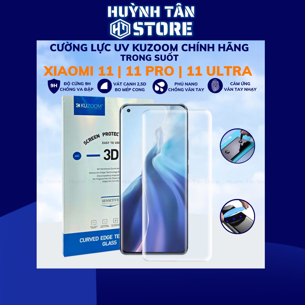 Cường lực xiaomi 11 mi 11 pro 11 ultra UV trong suốt keo lỏng chính hãng kuzoom chống va đập vân ...