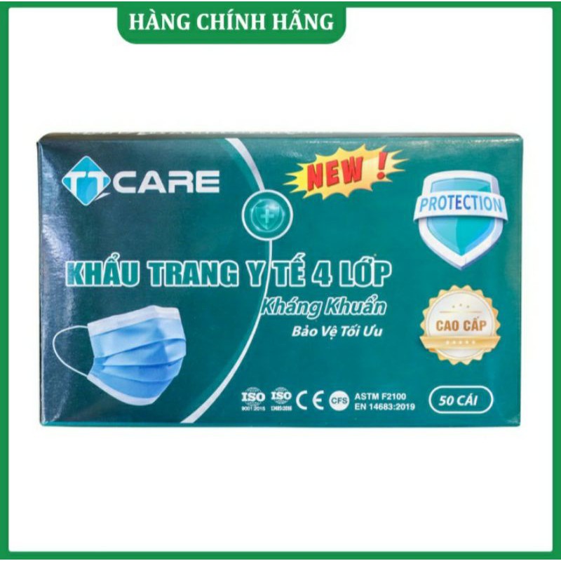 KHẨU TRANG Y TẾ KHÁNG KHUẨN TT CARE HỘP 50 CÁI | Shopee Việt Nam